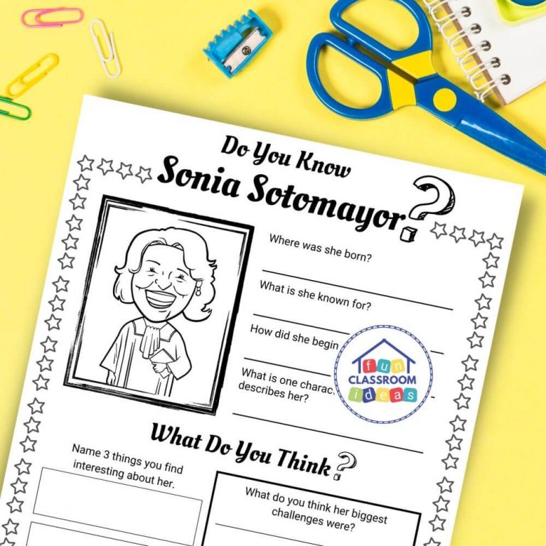 Free Sonia Sotomayor Worksheet - Level-Up Your Worksheets
