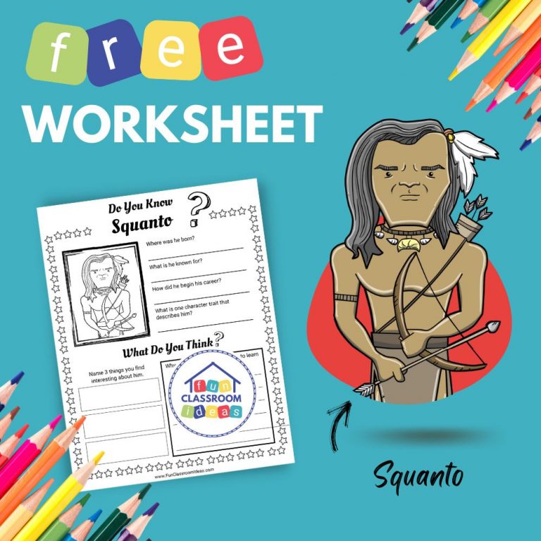 Free Squanto Worksheet - Level-Up Your Worksheets
