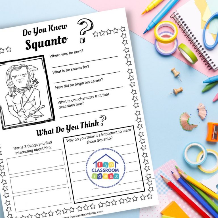 Free Squanto Worksheet - Level-Up Your Worksheets