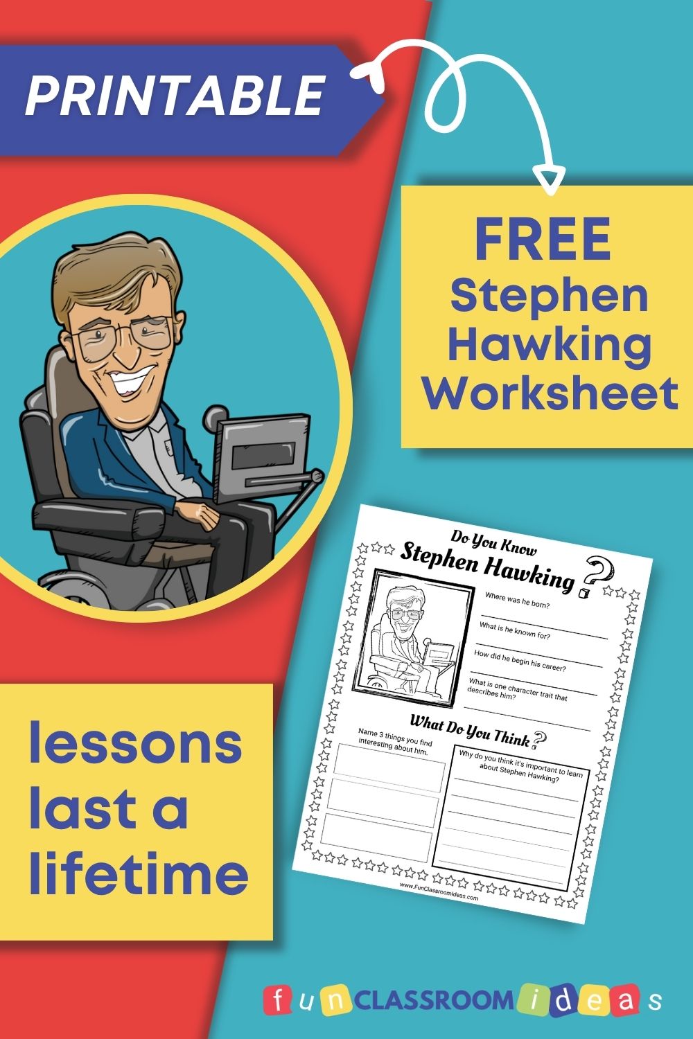 Free Stephen Hawking Worksheet - Level-Up Your Worksheets