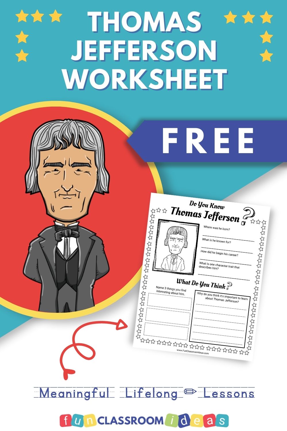 Free Thomas Jefferson Worksheet - Level-Up Your Worksheets