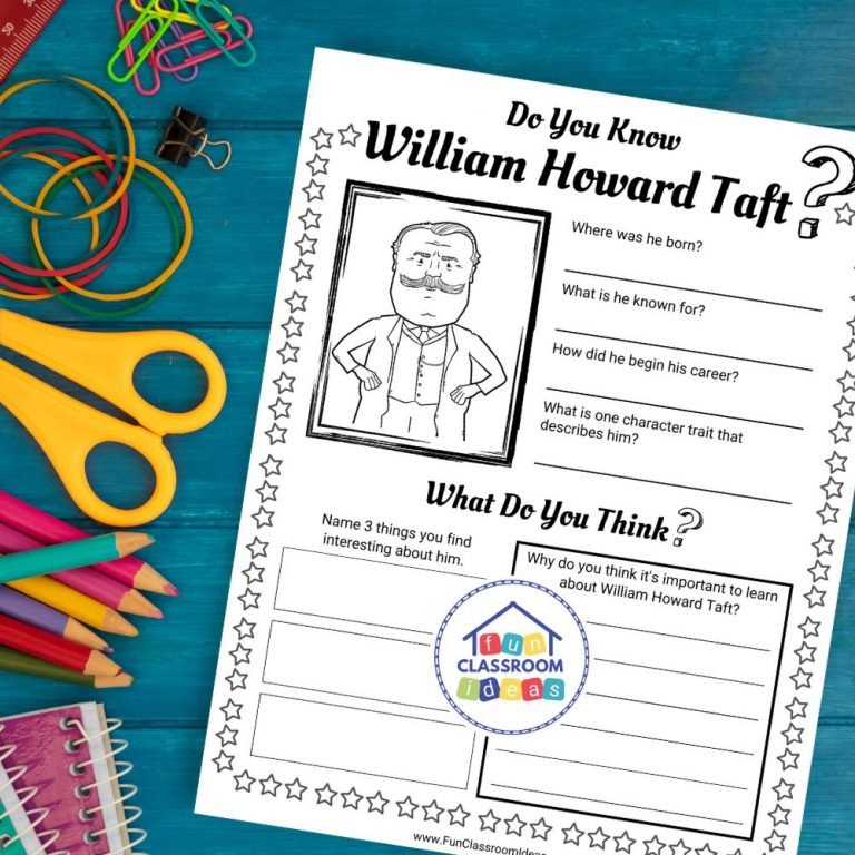 Free William Howard Taft Worksheet - Level-Up Your Worksheets
