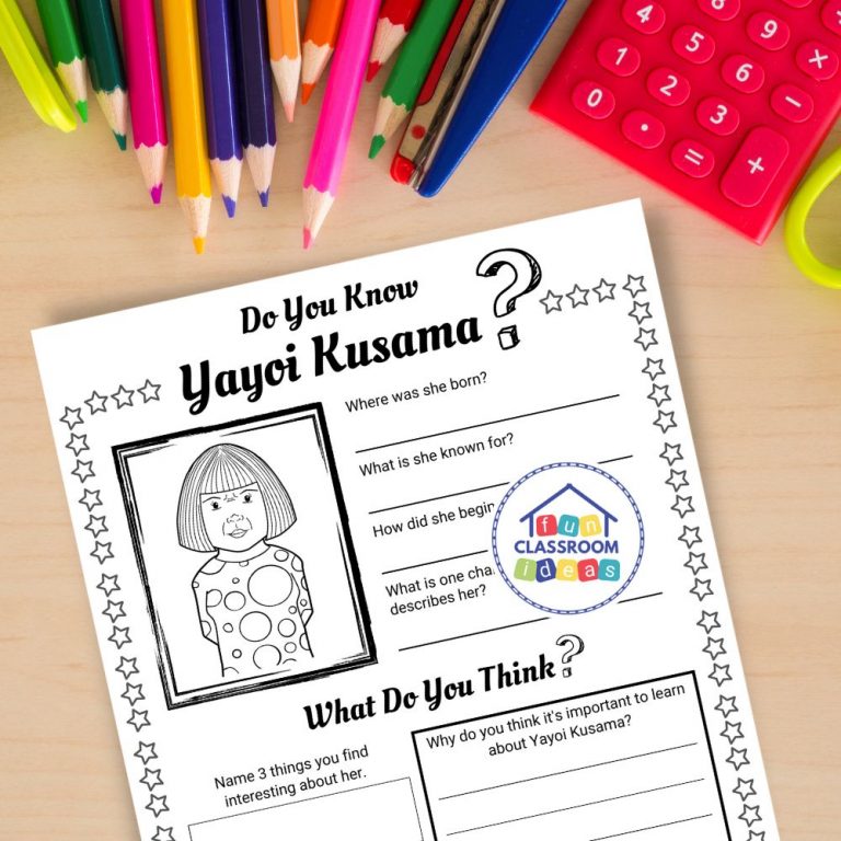 Free Yayoi Kusama Worksheet - Level-Up Your Worksheets