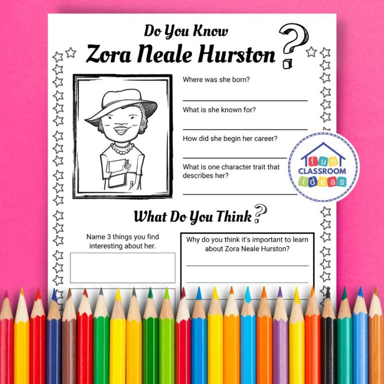Free Zora Neale Hurston Worksheet - Level-Up Your Worksheets