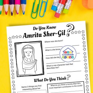 Free Amrita Sher-Gil Worksheet - Level-Up Your Worksheets