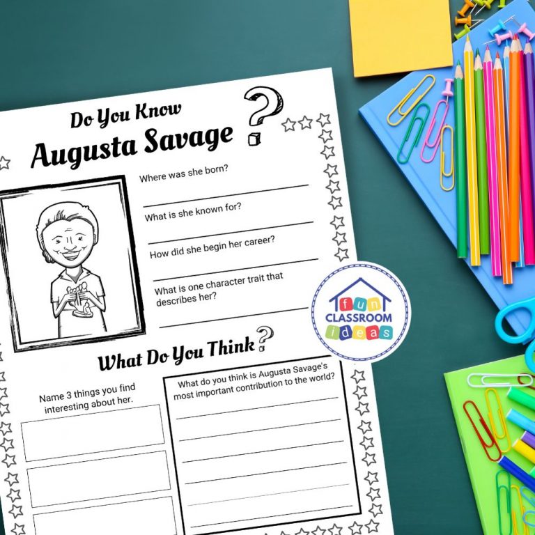 Free Augusta Savage Worksheet - Level-Up Your Worksheets