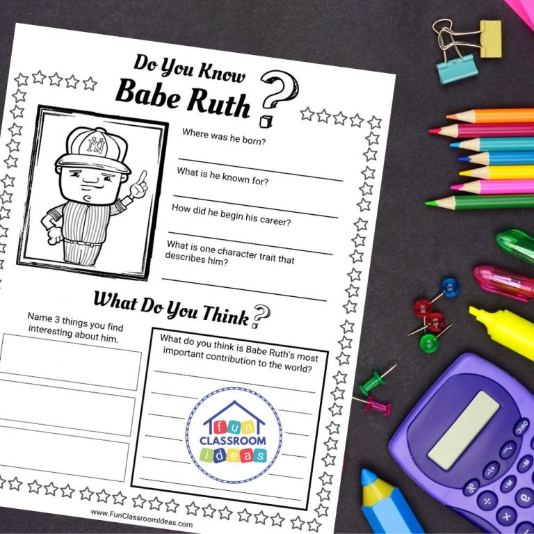 Free Babe Ruth Worksheet - Level-Up Your Worksheets