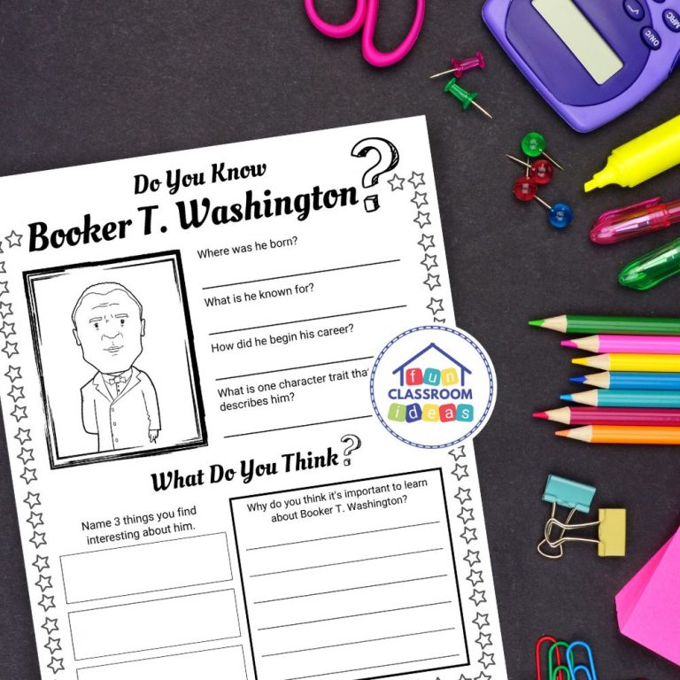 Free Booker T. Washington Worksheet - Level-Up Your Worksheets