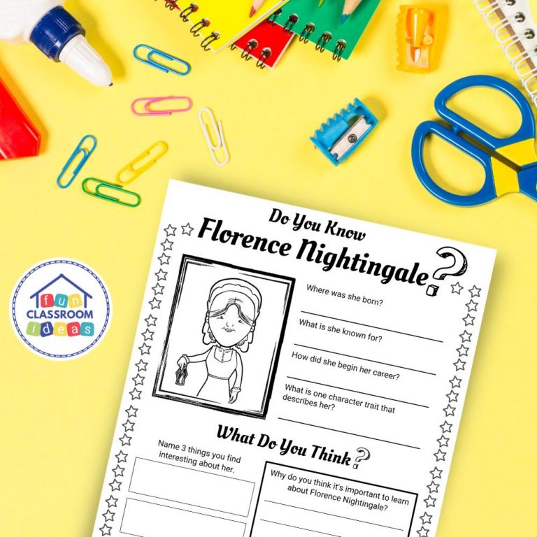 Free Florence Nightingale Worksheet - Level-Up Your Worksheets