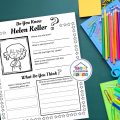 Free Helen Keller Worksheet - Level-Up Your Worksheets