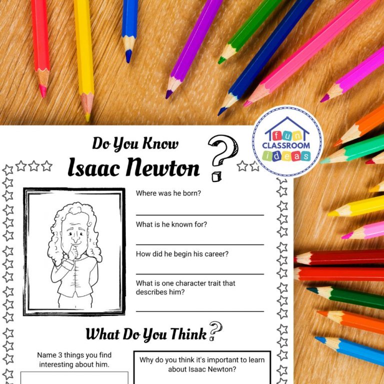 Free Isaac Newton Worksheet - Level-Up Your Worksheets