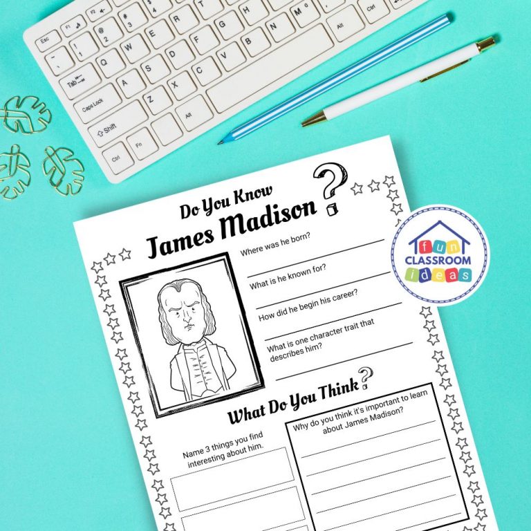 Free James Madison Worksheet - Level-Up Your Worksheets
