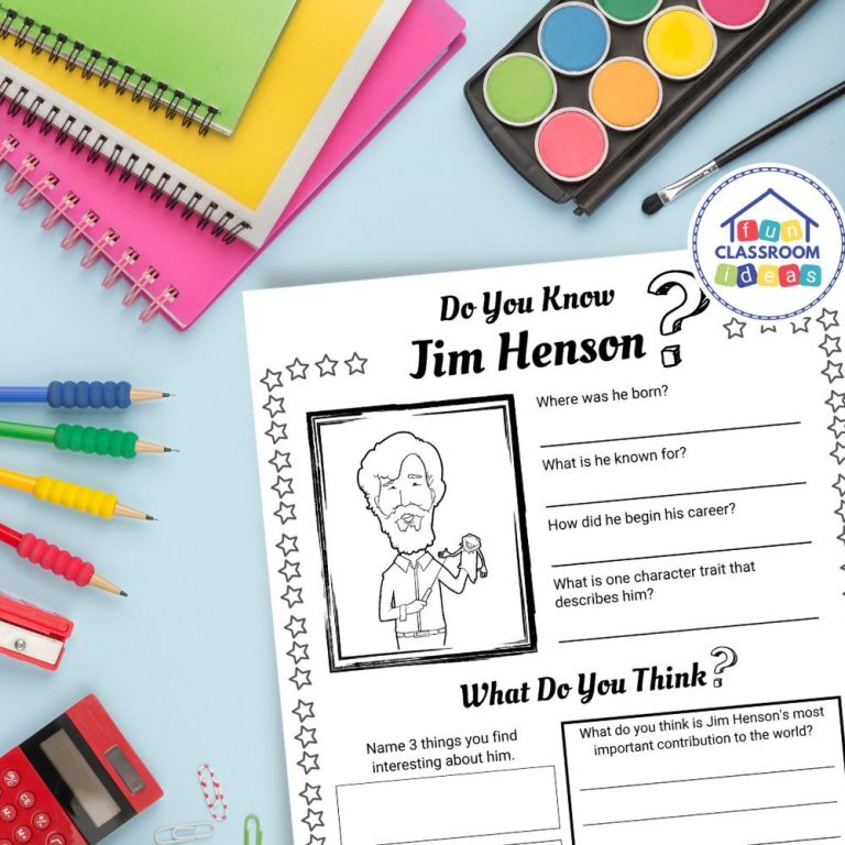 Free Jim Henson Worksheet - Level-Up Your Worksheets