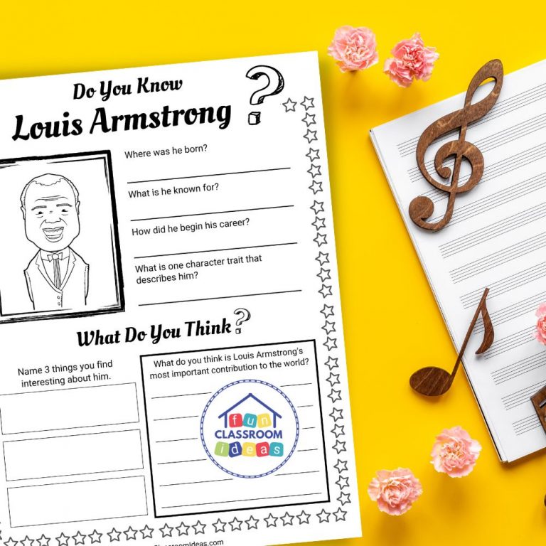 Free Louis Armstrong Worksheet - Level-Up Your Worksheets