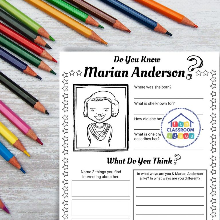 Free Marian Anderson Worksheet - Level-Up Your Worksheets