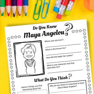 Free Maya Angelou Worksheet - A PDF To Level-Up Your Worksheets