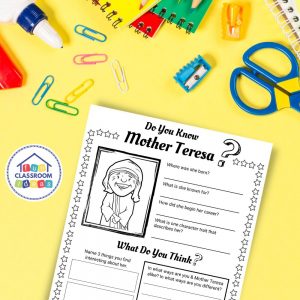 Free Mother Teresa Worksheet - Level-Up Your Worksheets