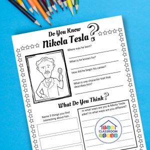 Free Nikola Tesla Worksheet - Level-Up Your Worksheets