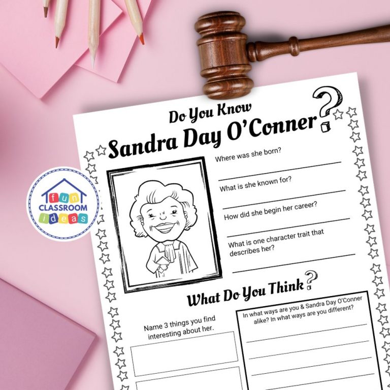 Free Sandra Day O’Conner Worksheet - Level-Up Your Worksheets