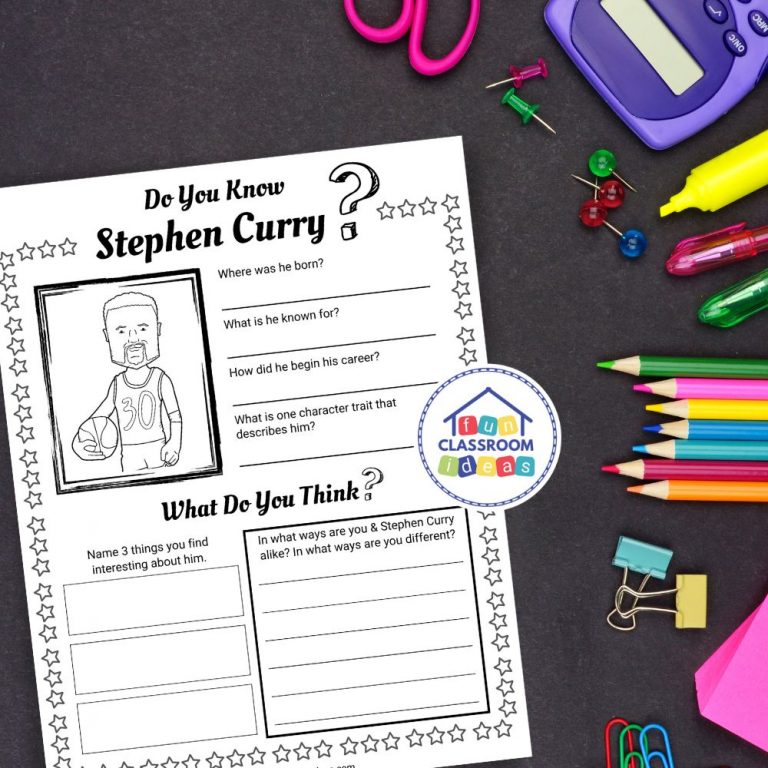 Free Stephen Curry Worksheet - Level-Up Your Worksheets