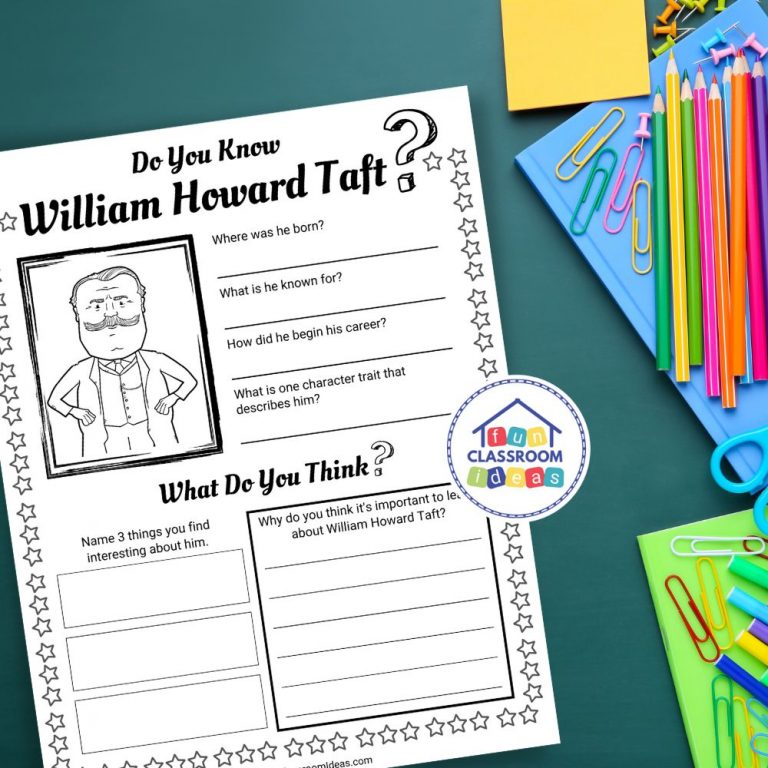 Free William Howard Taft Worksheet - Level-Up Your Worksheets