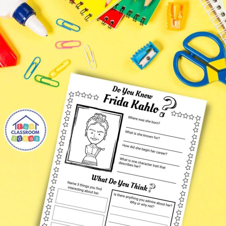 Free Frida Kahlo Worksheet - A PDF To Level-Up Your Worksheets