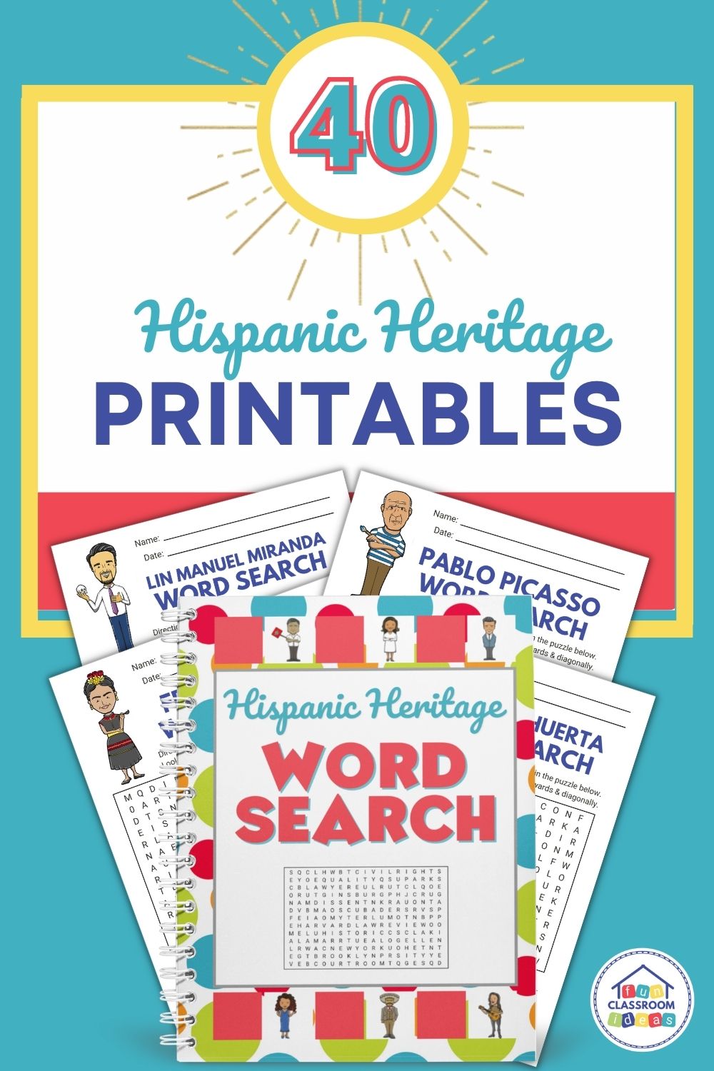 Hispanic Heritage Word Search - 40 Fun, Educational Puzzles