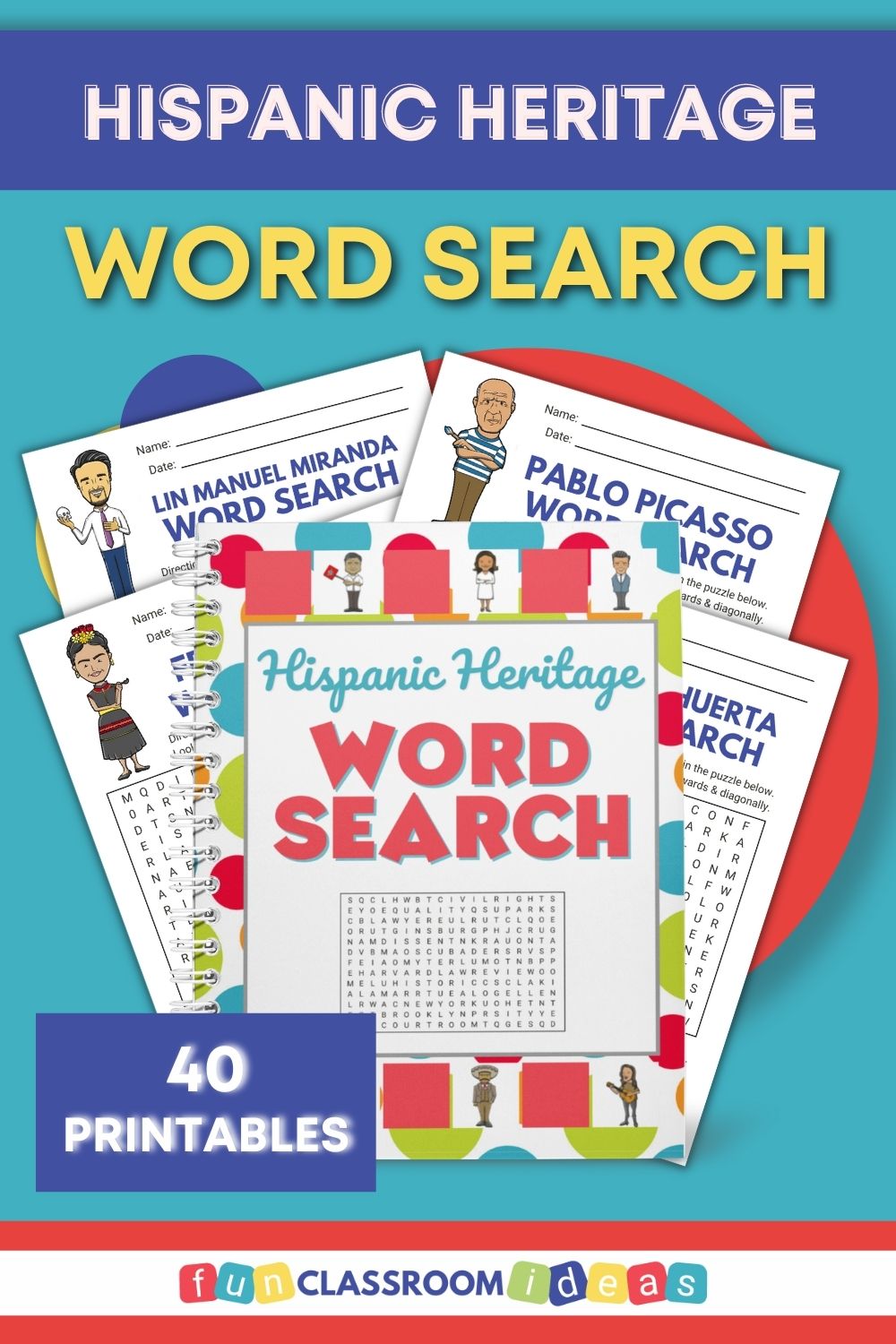Hispanic Heritage Word Search - 40 Fun, Educational Puzzles