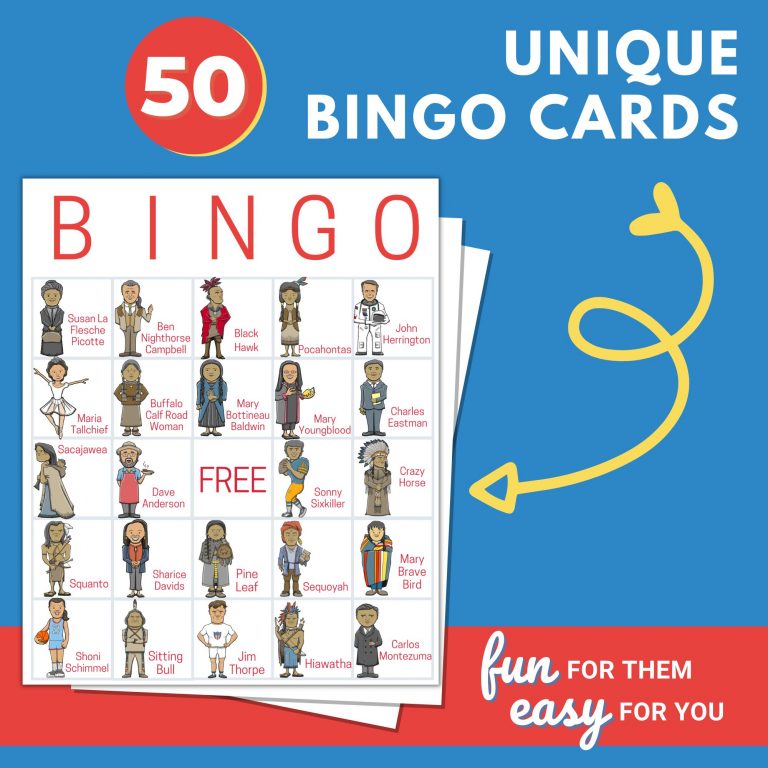 Genius Native American Bingo Game - Fun & Educational Activity