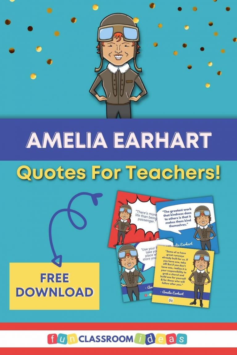 Famous Quote From Amelia Earhart - Fun Classroom Ideas